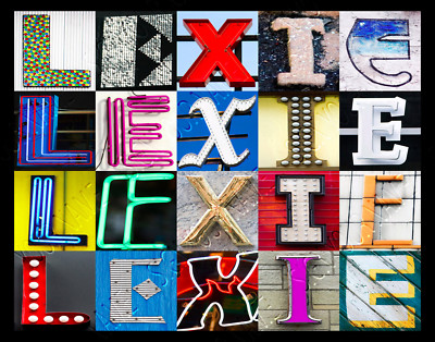 LEXIE Name Poster featuring photos of actual sign letters | eBay