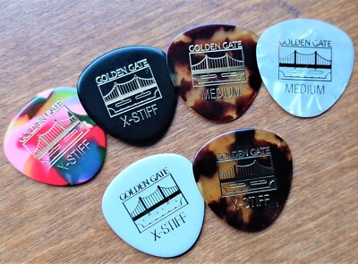 Golden Gate Guitar Picks MP-127, 123 , 124, 125, 42, 12 Rounded ...