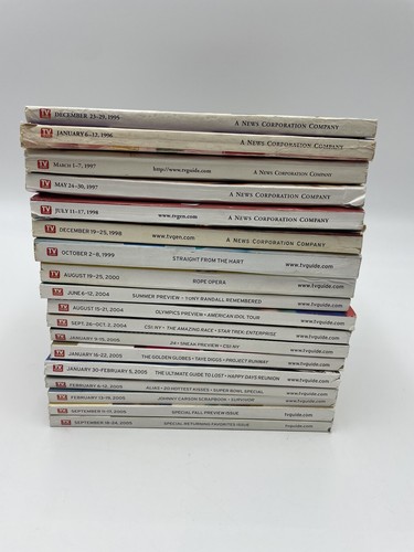 Lot 18 mags!! VINTAGE TV GUIDE MAGAZINES 90s & early 2000s** | eBay