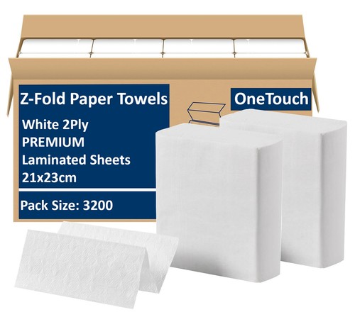 Luxury White 2ply Z Fold Paper Hand Towels MultiFold - Case of 3200 ...