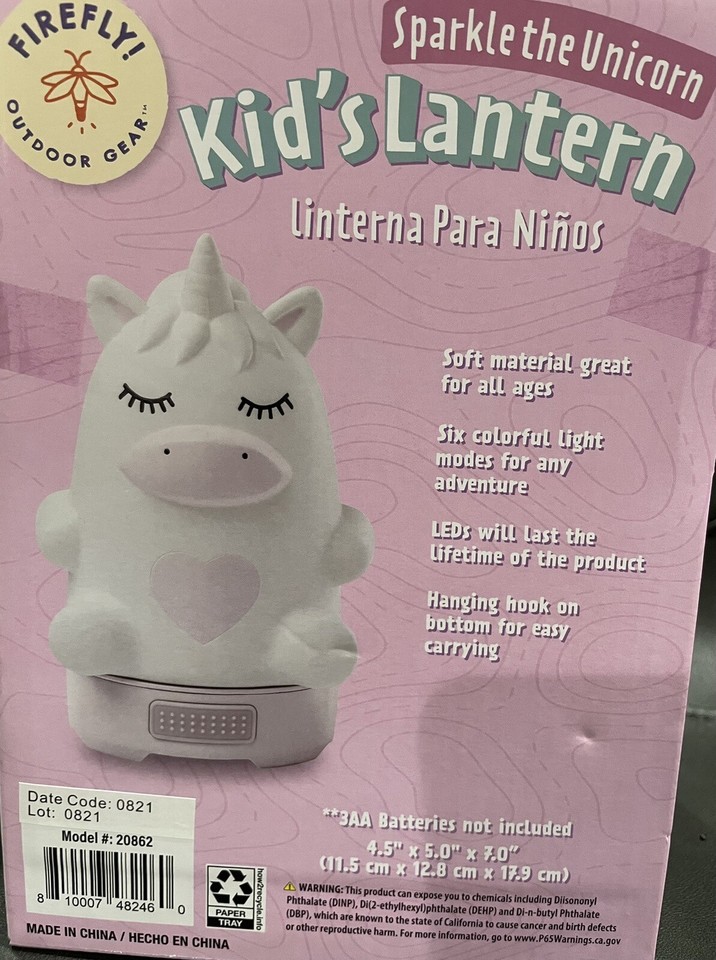 Firefly Sparkle The Unicorn Kids Colorful Outdoor Night Light Camping ...