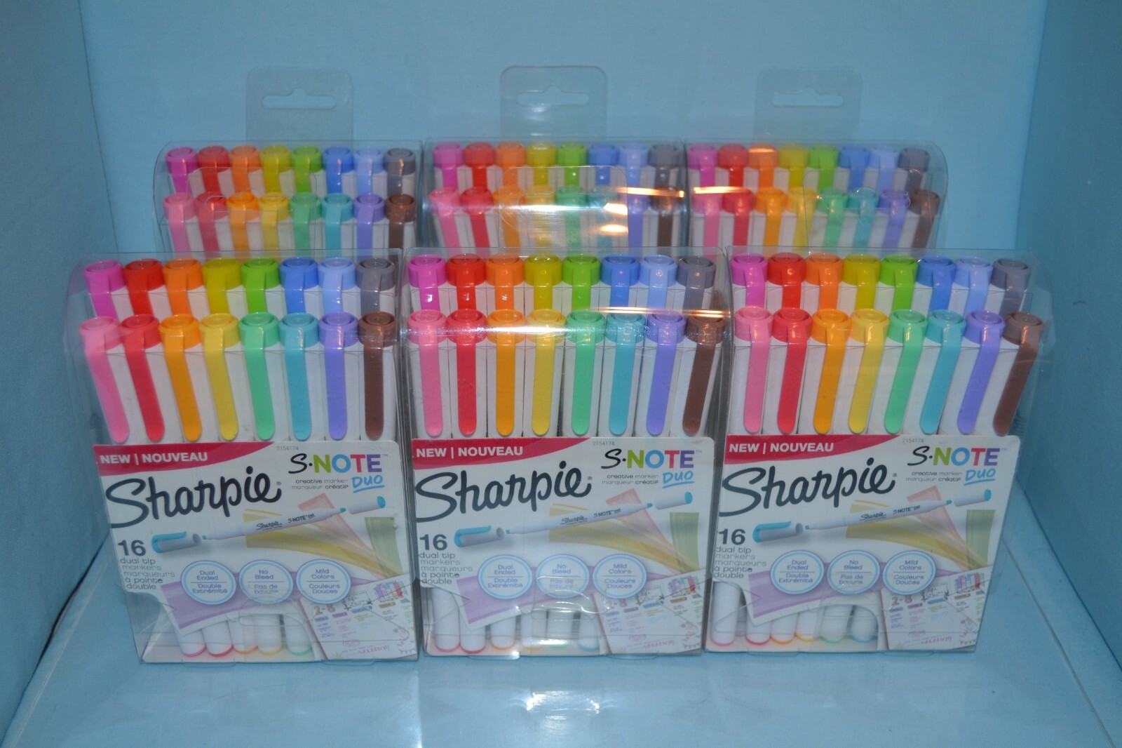 Lot Of 6 Sharpie 16 ct S Note Duo Creative Markers - Dual Tip Markers ...