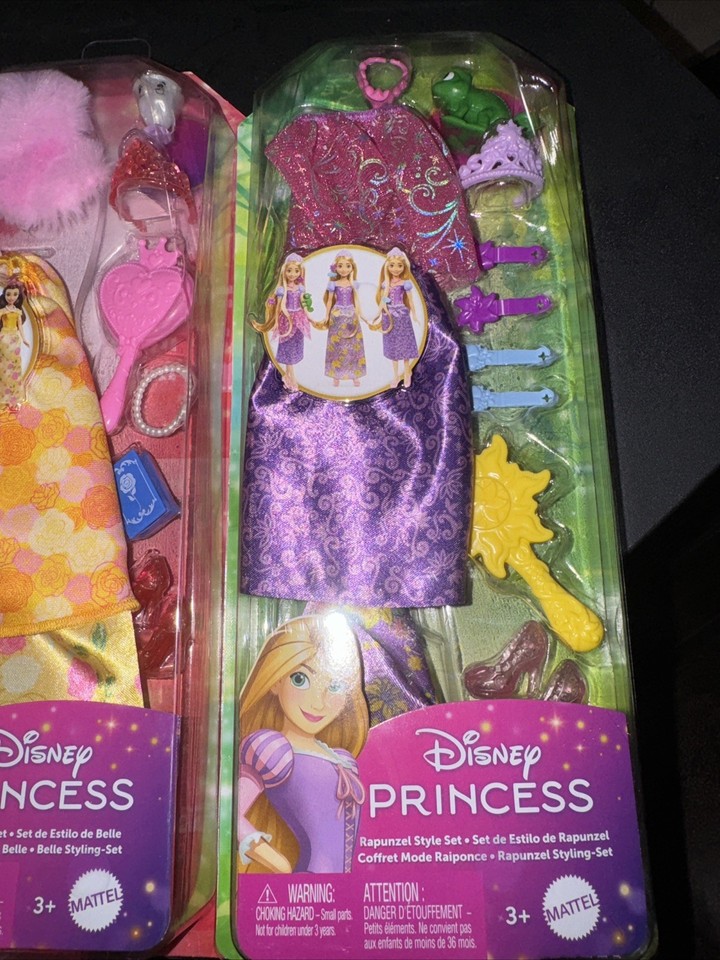 Disney Princess Rapunzel & Belle Style Set NEW Outfits Accessories | eBay