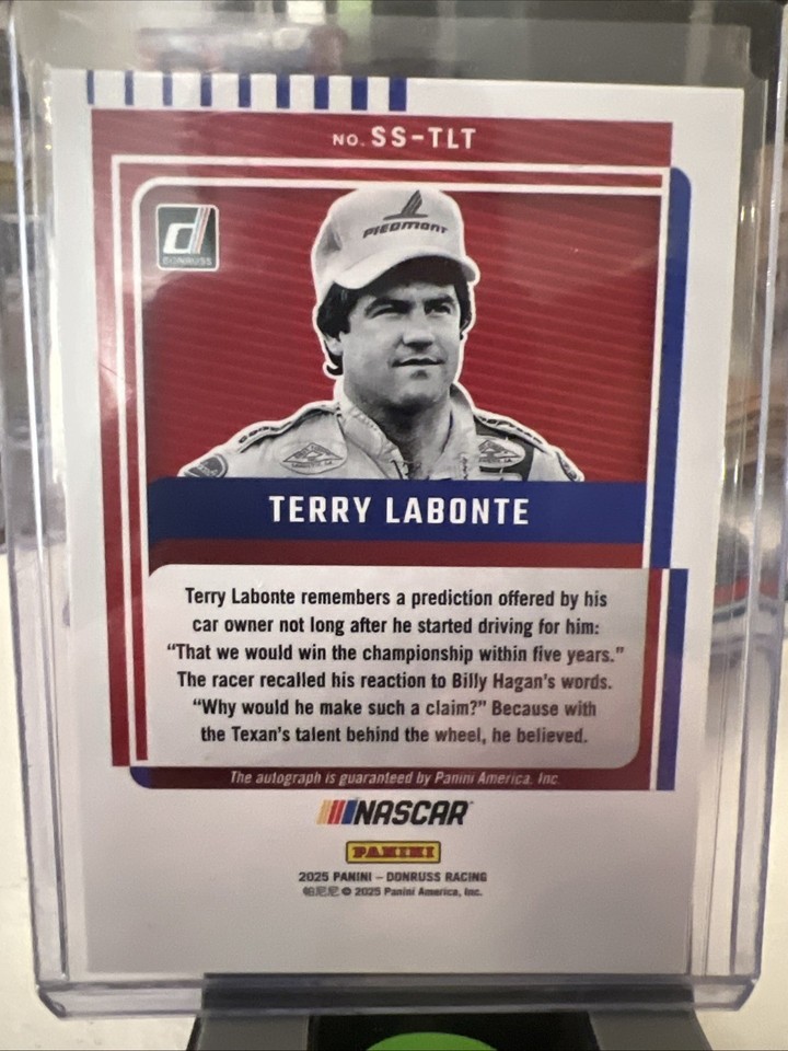 2025 Donruss Racing Terry Labonte #SS-TLT Signature Series Silver Auto ...