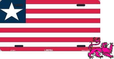 Aluminum National Flag Liberia "License Plate" NEW | eBay