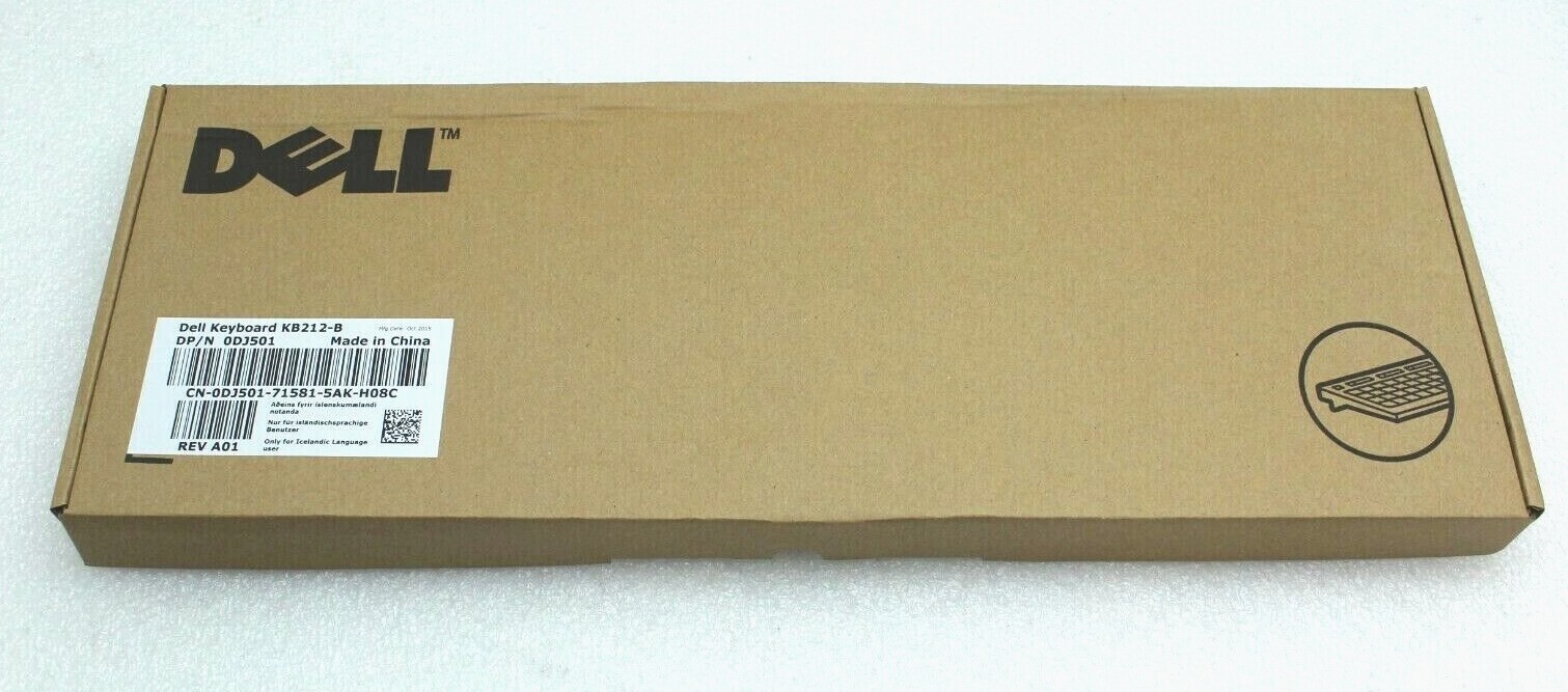Dell Wyse QWERTY Keyboard - Black ICELANDIC DJ501, KB4021, KB212-B new ...