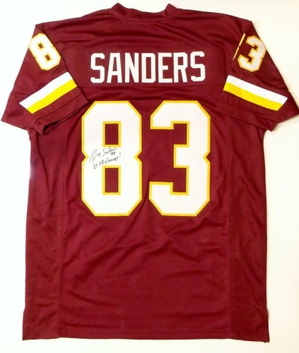 Ricky Sanders Autographed Maroon Pro Style Jersey w/ 2x SB Champs - JSA ...