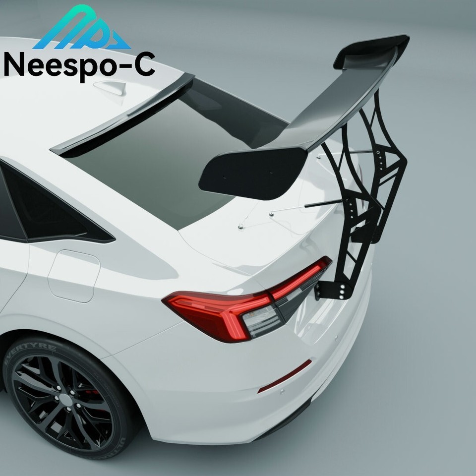 Adjustable GT Racing Spoiler Wing Trunk Chassis Mount Back Kit | ABS ...
