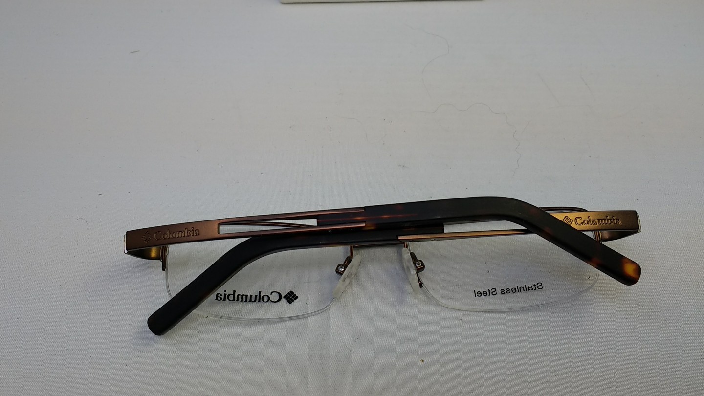Columbia Eyeglasses Bitterroot 54-18-140 Marble Brown Steel Frame Half Rim D836 | eBay