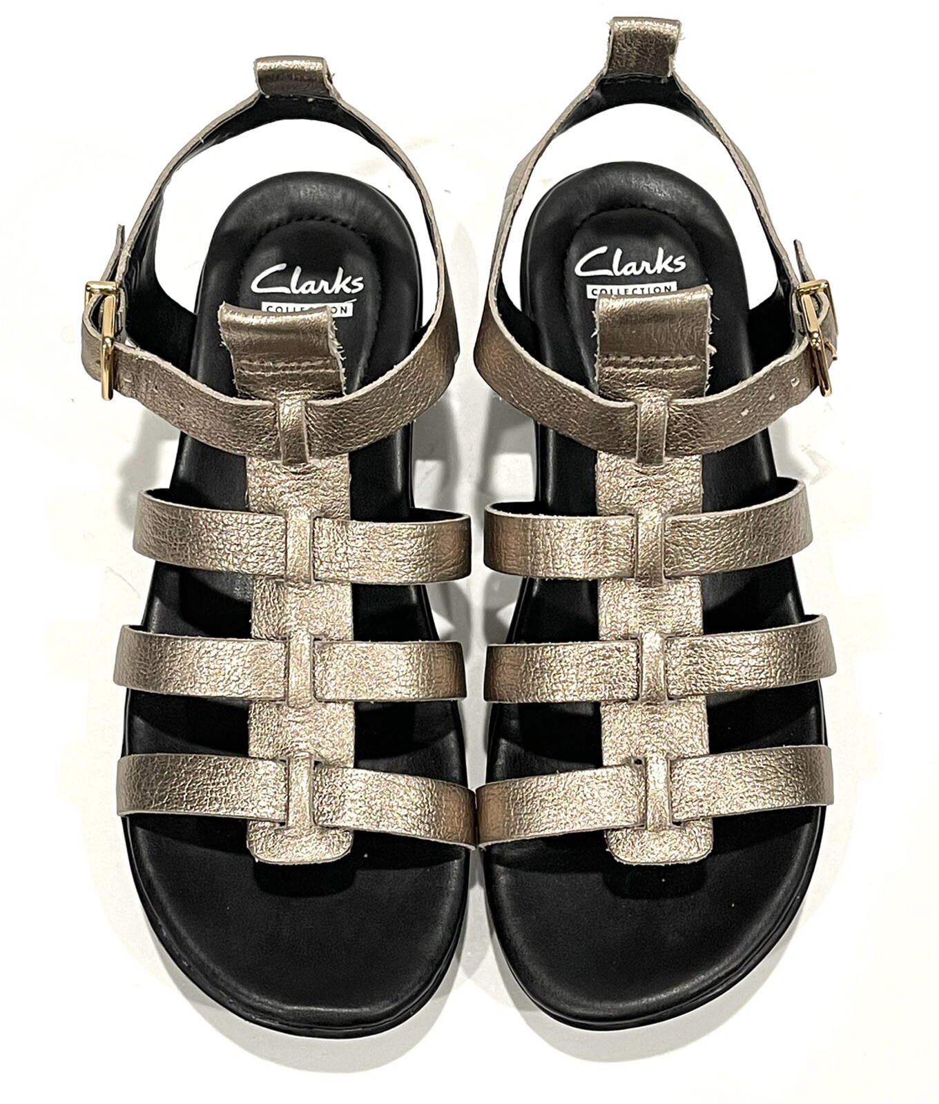 clarks metallic sandals womens leather ankle strap sa… - Gem