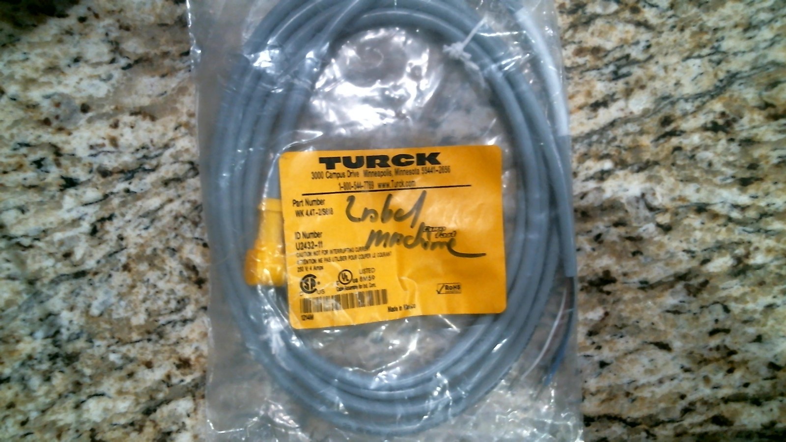 TURK U2432-11 FEMALECONNECTOR WITH CABLE WK 4.4T-2/S618 -FREE SHIPPING ...