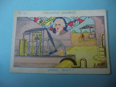 SPANISH OLD CARD 1920´ INVENTORS JAMES WATT | eBay