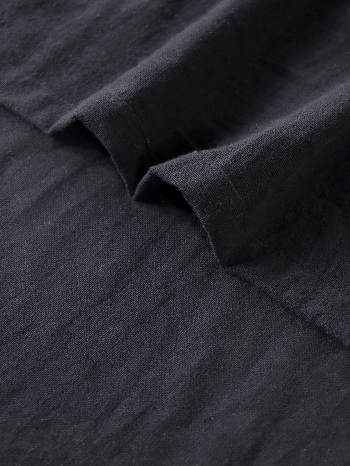 2 Panels Set Black Cotton Curtain Home Door Window Curtains Blackout ...