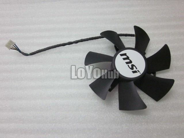 For MSI R4870 graphics card fan 8.5CM YOUNG LIN DFS922512H 12V 2.8W 4 ...