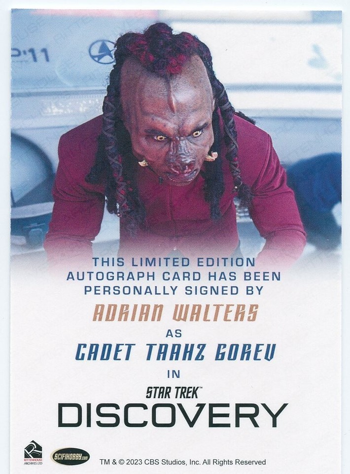 LE Star Trek Discovery S4 Autograph card Adrian Walters Cadet Taahz ...
