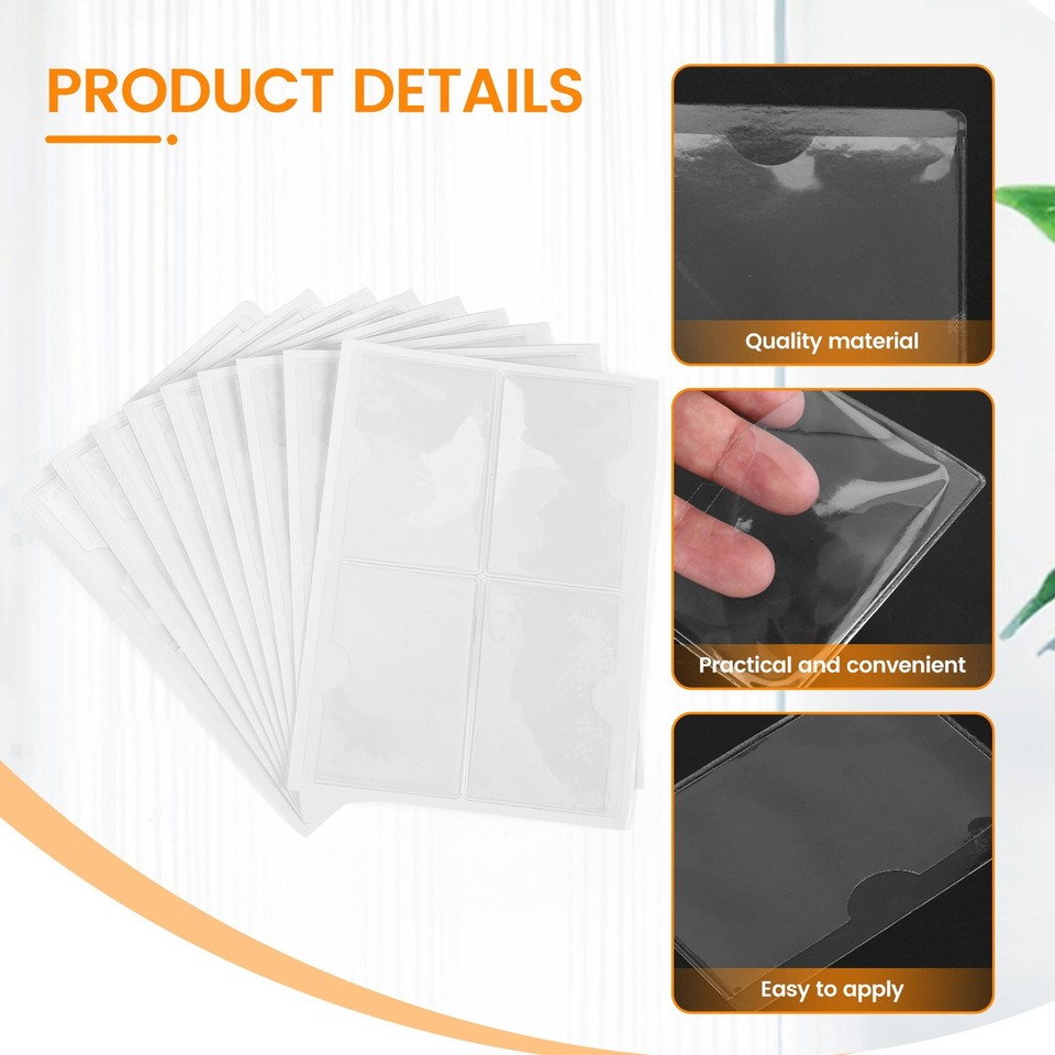 36Pcs Self-Adhesive Label Card Holder Index Pockets Holder 6X8.5cm ...