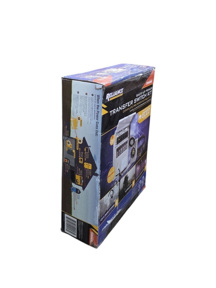 Reliance Controls Backup 6 Circuit Power 8000 WATT Transfer Switch Kit ...