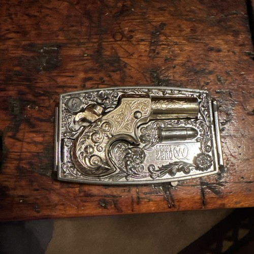 Vintage 1959 Mattel Agent Zero Derringer Cap Gun Belt Buckle. | eBay