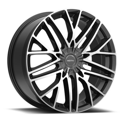 Motiv Wheels 437MB 22x9 +40 Gloss Black Machined Face 5X108 5x114.3 ...