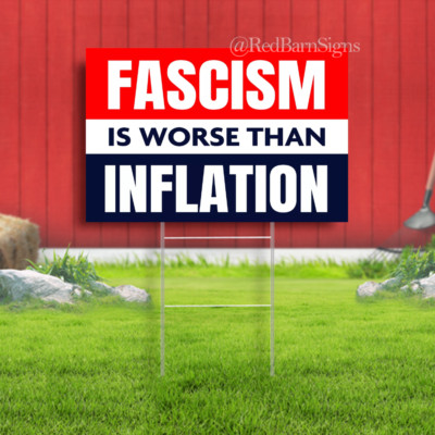 Fascism - Anti-Trump 2025 Yard Sign w/ stake | eBay