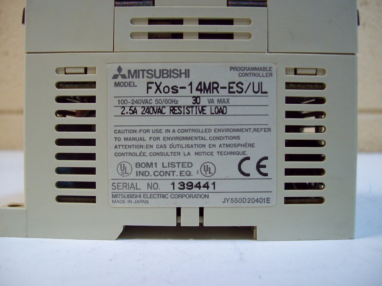 MITSUBISHI FXOS-14MR-ES/UL PROGRAMMABLE CONTROLLER 2.5A - USED - FREE ...