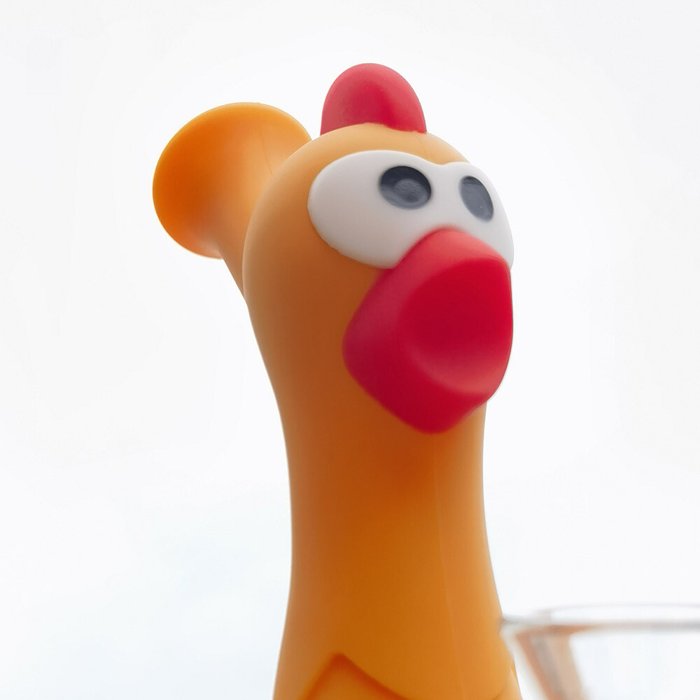 7" Yellow Screaming Chicken Smoking Pipes Hookah Unbreakable Hand Pipe ...