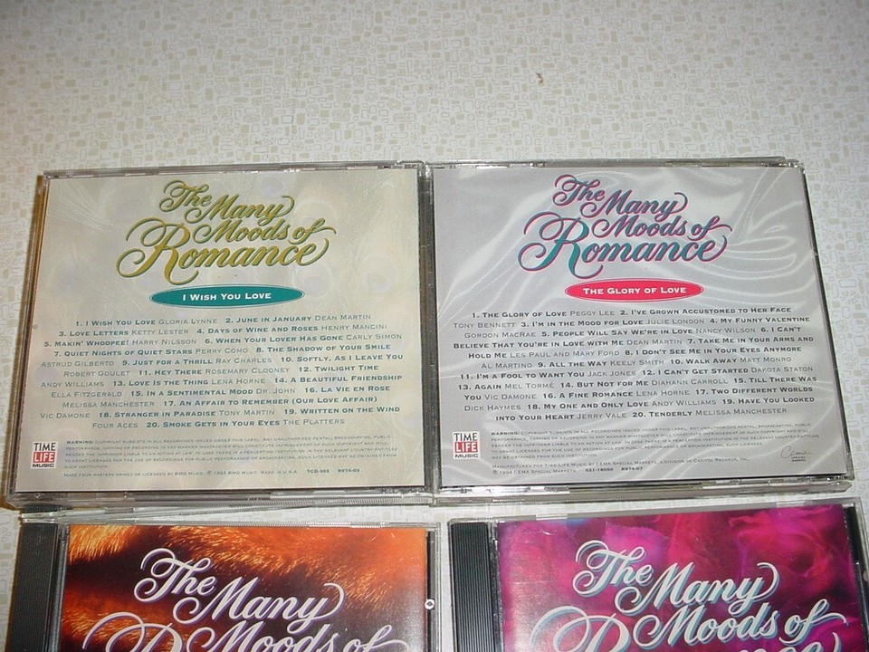 6 CD TIME LIFE MUSIC THE MANY MOODS OF ROMANCE A TIME LIFE COLLECTION ...