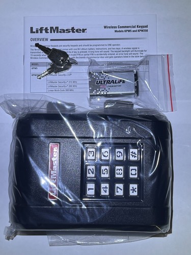 Liftmaster KPW5 Security+ 2.0 5 Codes Wireless Keypad Gate Door Opener ...