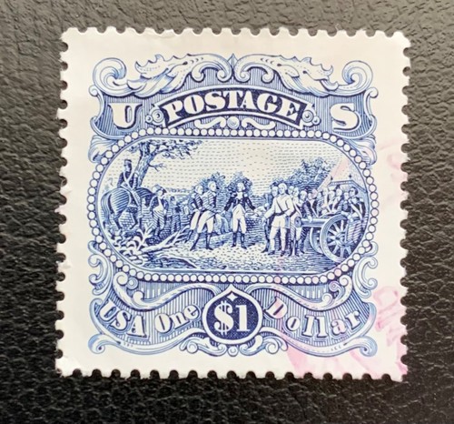 1994 US SCOTT #2590 SURRENDER AT SARATOGA $1 BLUE STAMP USED NG NH VF ...