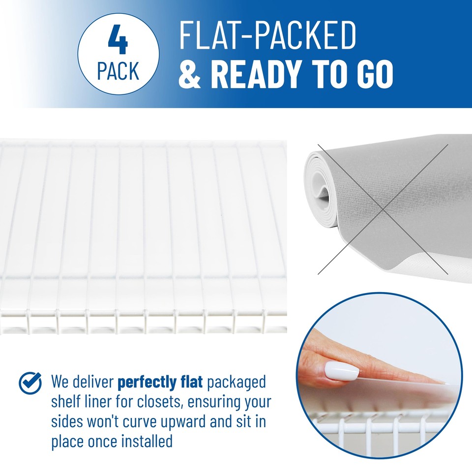 Closet Shelf Liner Wire Shelf Liners For Closets And Pantry set Of 4 12 ...