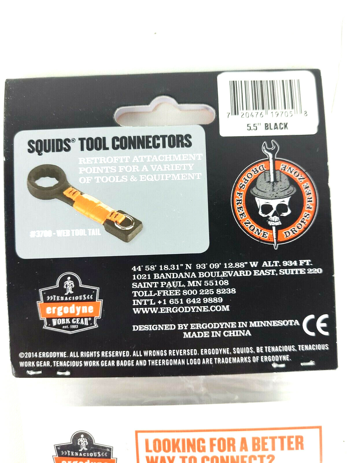 6 Ergodyne 3700 Web Tool Tails Squids Tool Connectors Lanyard 5.5 ...