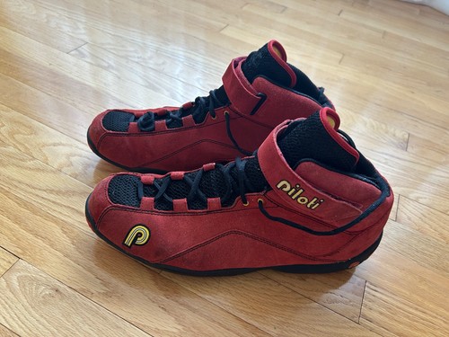 Piloti Ingels Red Suede Driving Shoe Karting Racing Shoe Men 14 | eBay