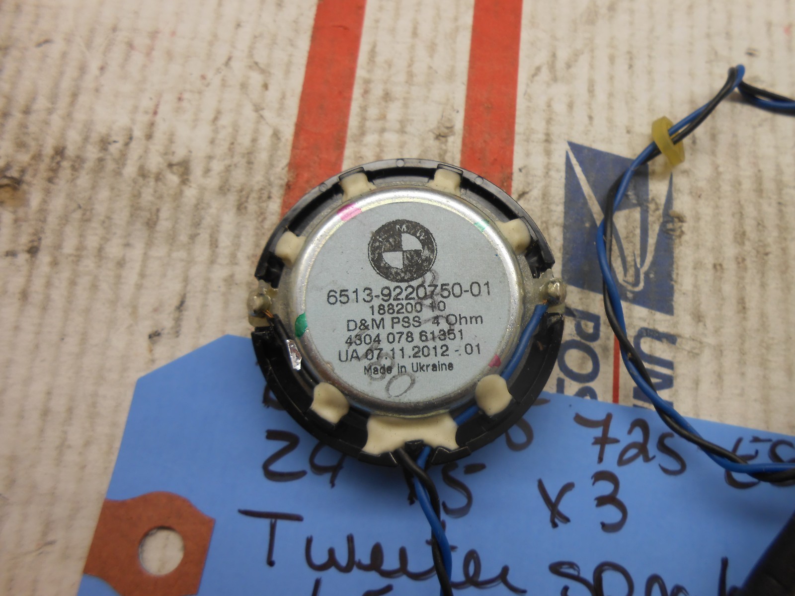 bmw e89 f15 f25 z4 x5 x3 tweeter speaker 65139220750 9220750 OG0596 | eBay