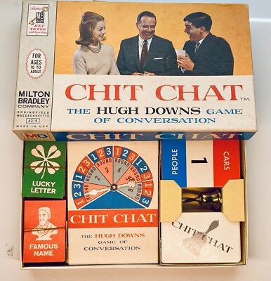 1960's CHIT CHAT GAME COMPLETE ~ The Hugh Downs Game of Conversation ...