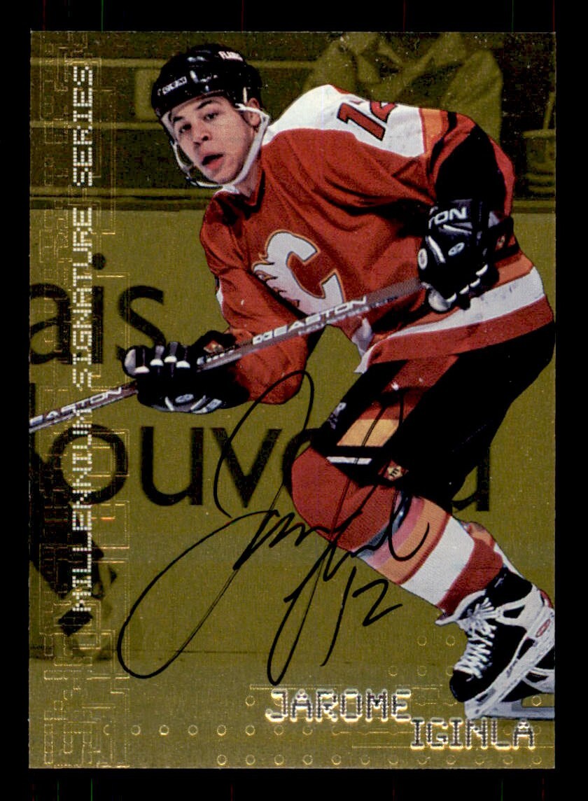 1999-00 BAP Millennium Autographs Gold #39 Jarome Iginla Calgary Flames ...
