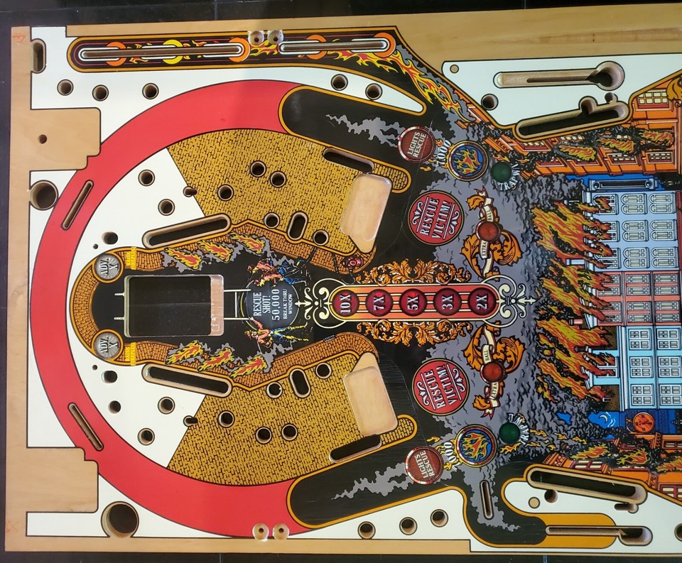 Williams Fire! Pinball Machine Game Playfield | eBay