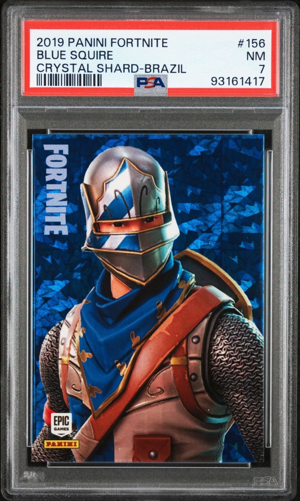 2019 Fortnite BLUE SQUIRE #156 Crystal Shard PSA 7 Series 1 Panini ...