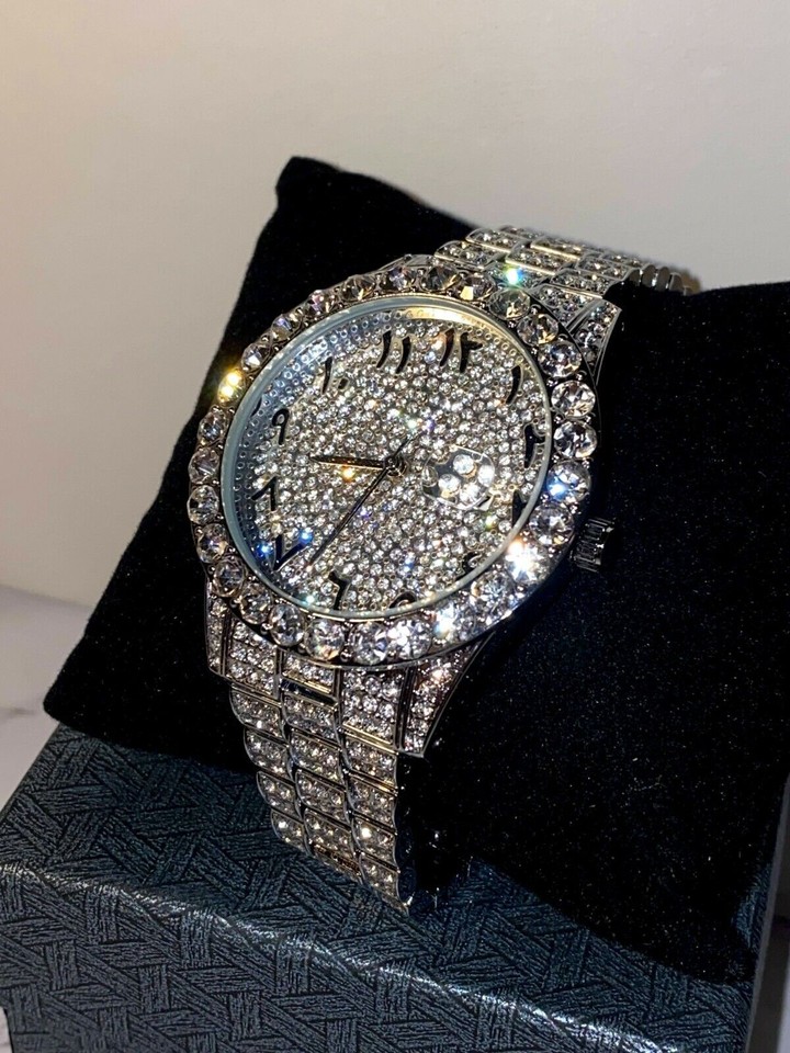 Mens Custom Fully Ice out Bling Round Icy Watch Iced Cz Quality ...