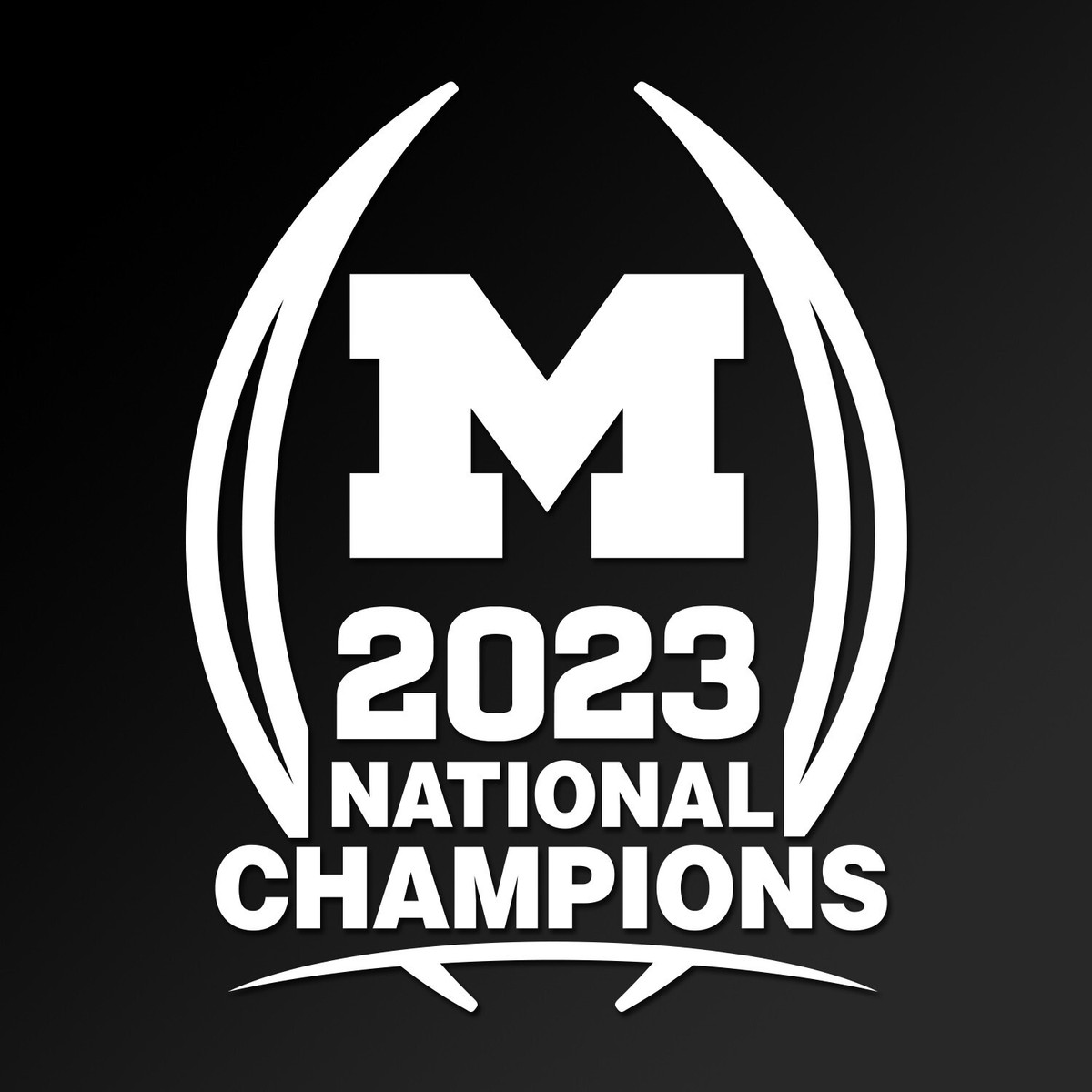 Michigan M Logo Black And White