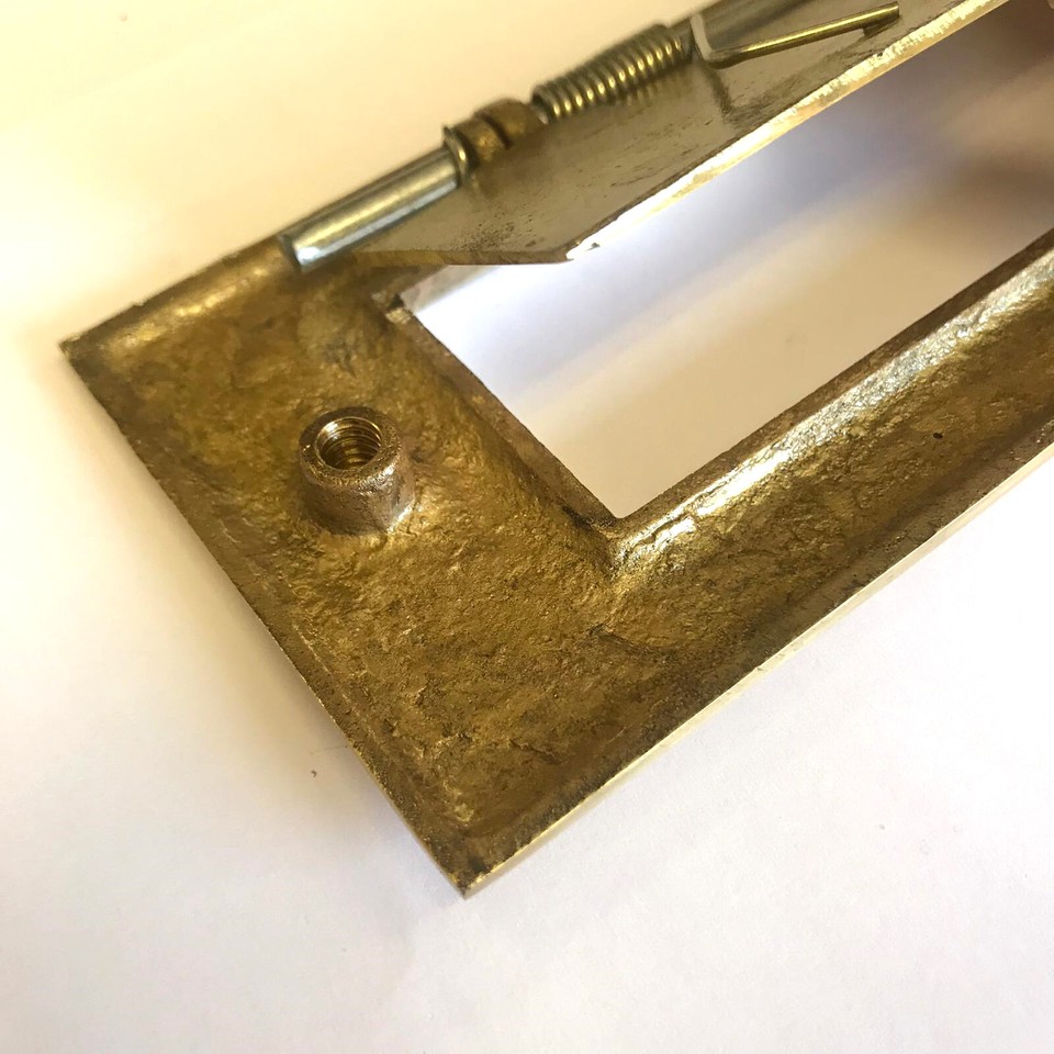 Letter Box Plate Chrome Brass Front Door External Postal Plate Cover ...