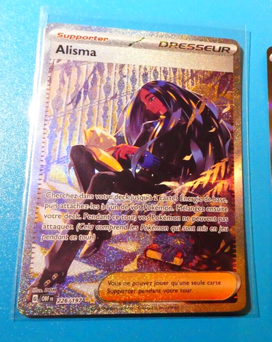 Pokemon Flammes Obsidiennes Card Holo Secrete Carte Fr Alisma 226/197 ...
