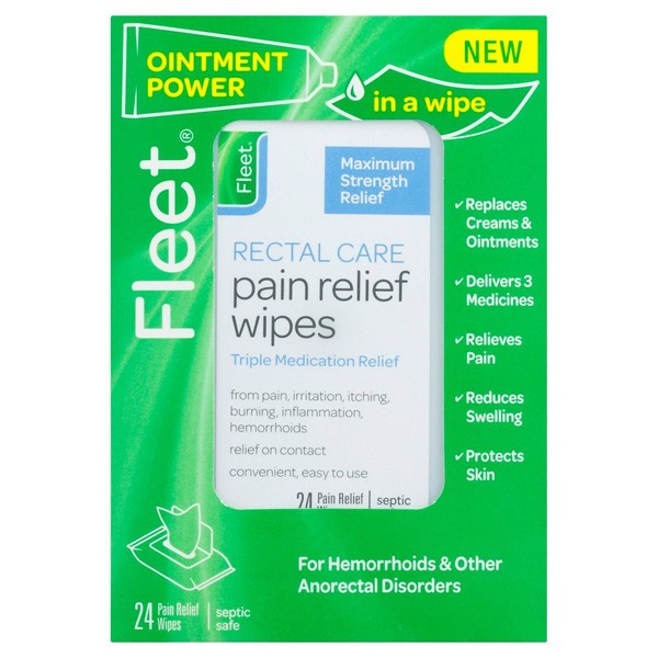 Fleet Rectal Care Pain Relief Ointment Wipes 24ct 301320005226a562 for ...