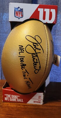 Jack Lambert Autographed NFL 100 Gold Football w/ Inscription. Beckett ...