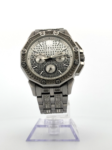 Bulova Men's Octava Silver Crystal Stainless Steel 41mm Watch 96C134 | eBay