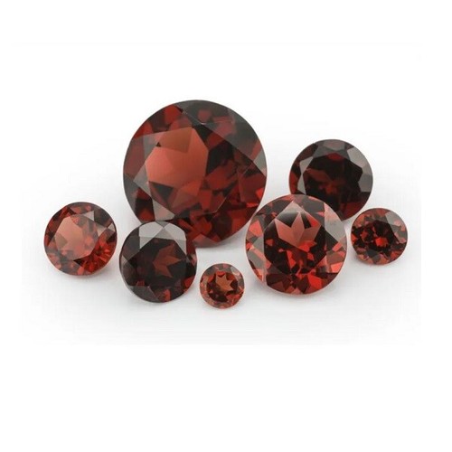 Natural Garnets x8 - 4.25mm Round Cut Loose Gemstones January ...