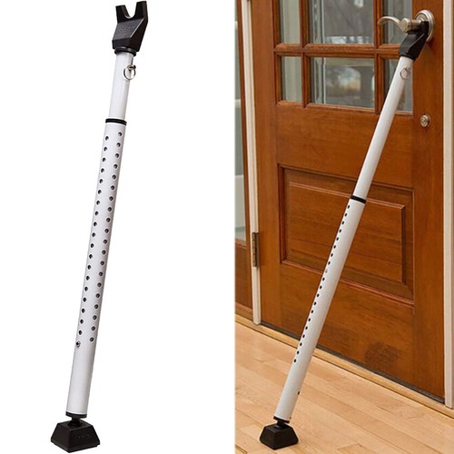 Adjustable Door Handle Home Security Bar Rod Brace Jammer Safety Lock ...