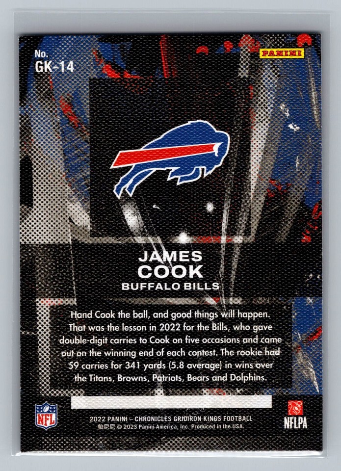 2022 Panini Chronicles #GK-14 James Cook Gridiron Kings 1K | eBay