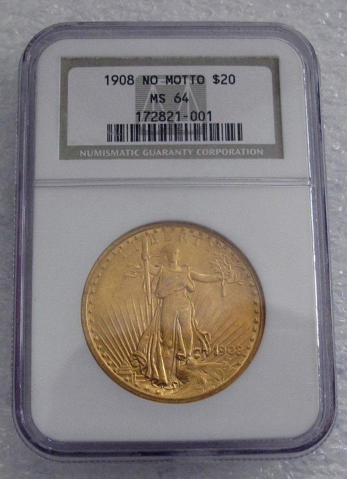 1908 USA 20 GOLD DOLLARS COIN, SAINT- GAUDENS DOUBLE EAGLE MS64 | eBay