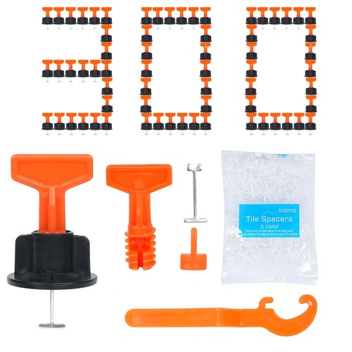 300pcs Tile Leveler Spacers and 1500PCS 3mm Tile Spacer, Reusable Tile ...
