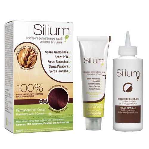 SILIUM Coloration for Hair Permanent 5.5 Chestnut Light Mahogany - 802 ...